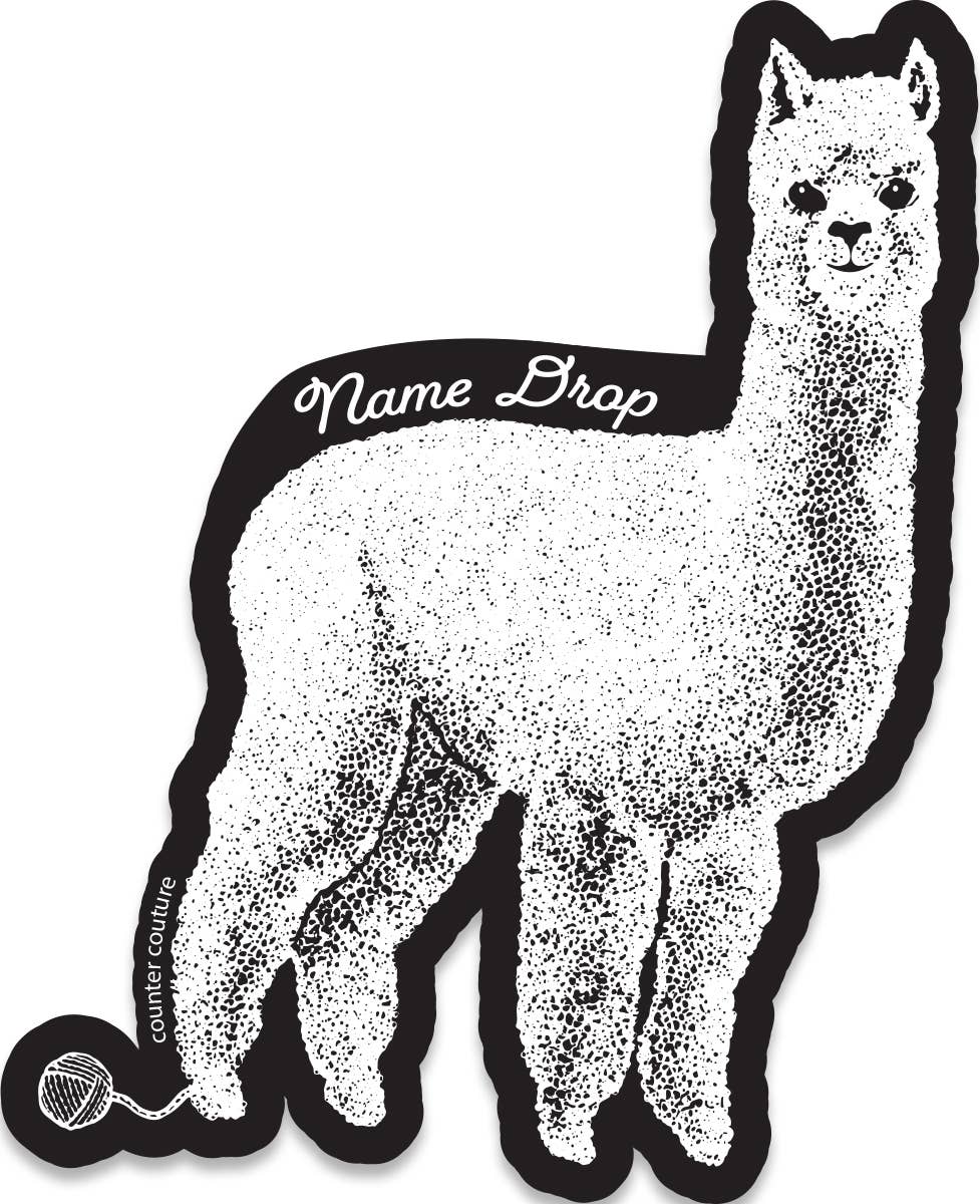 Alpaca Name Drop Stickers - Legendary Alpacas of Texas